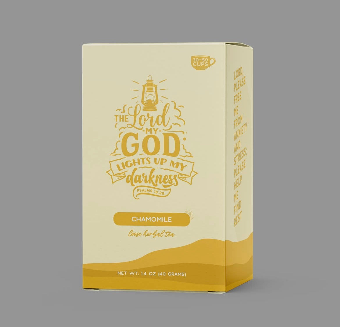 BIBLE VERSE TEA "THE LORD LIGHTS UP MY DARKNESS" CHAMOMILE – Genesis ...